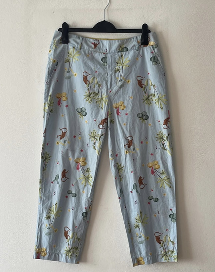 Benetton white lotus pantalone
