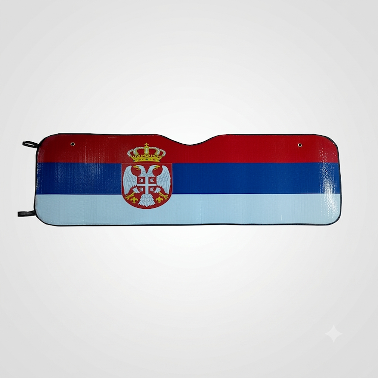 Stitnik sunca, prednji 140x70cm – Zastava Srbije