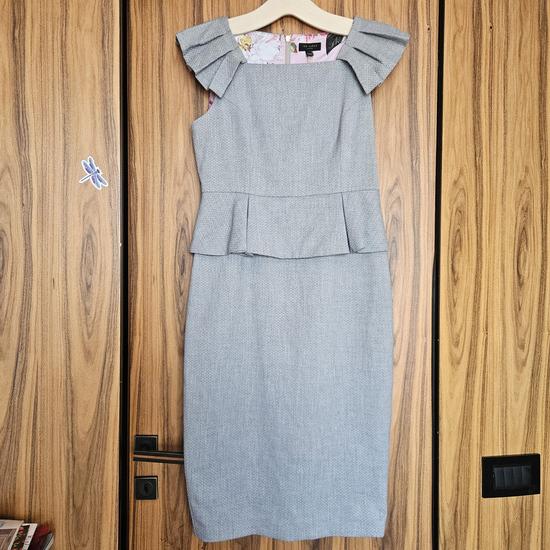 Ted Baker Daizid Pleated Shoulder Peplum Dress