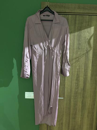 Zara haljina midi satenska
