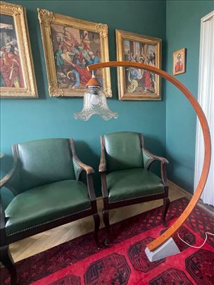 Podna lampa Bentwood Markslo Mid Century