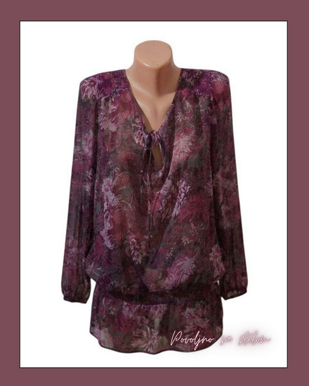 3.5. Ljubičasta cvetna oversize tunika XL