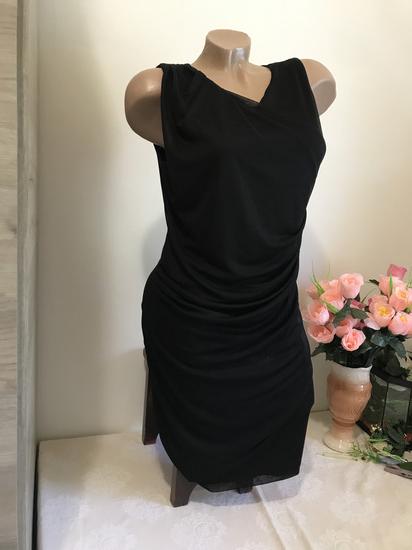 Vero moda crna nabori od tila haljina M