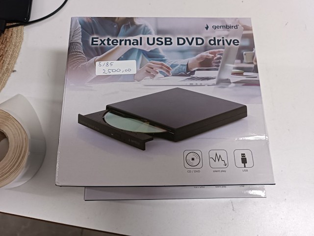 Gembird eksterni USB DVD/CD čitač i rezač – Novo