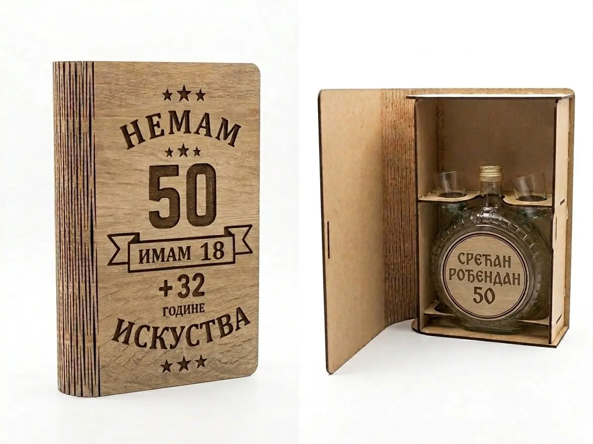 Sublidrvo Mini bar knjiga za 50 rođendan