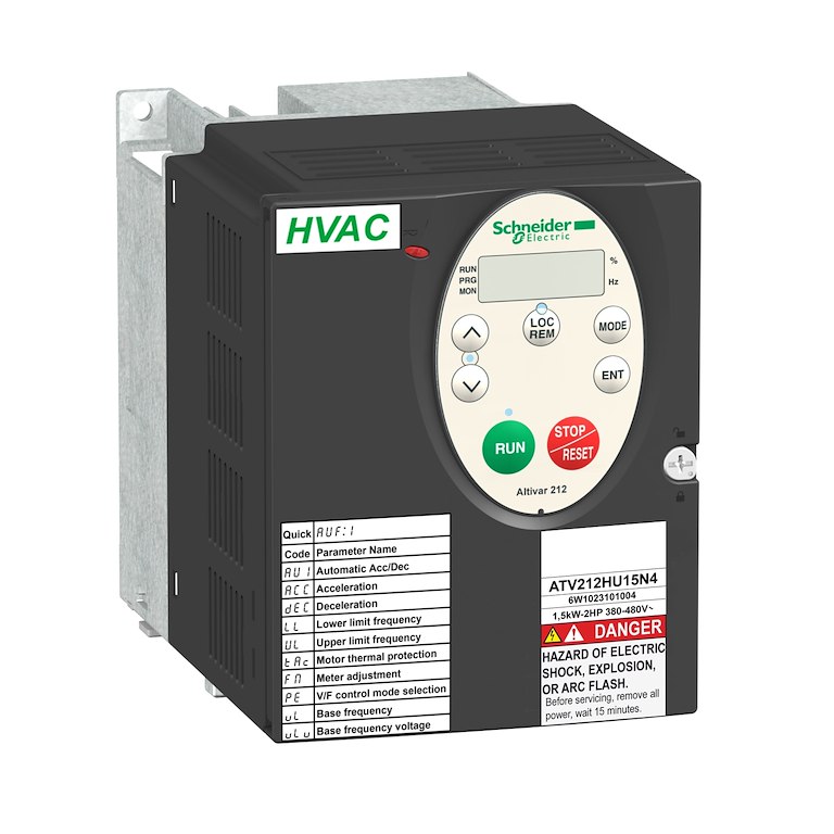 ATV212HU15N4 Frekventni regulator ATV212 - 1.5kW - 2hp - 480V - trofazno - EMC - IP21