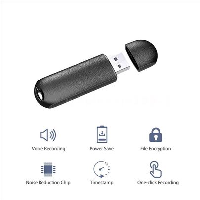 Prisluškivač USB fleš-aktivacija na glas 8gB 25h