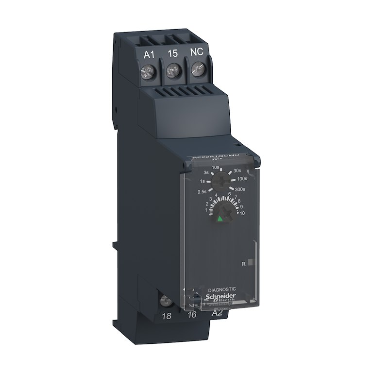 RE22R1QCMU Zvezda-trougao vremenski relej - 0.05s…300s - 24V DC / 24…240V AC - 1C/O