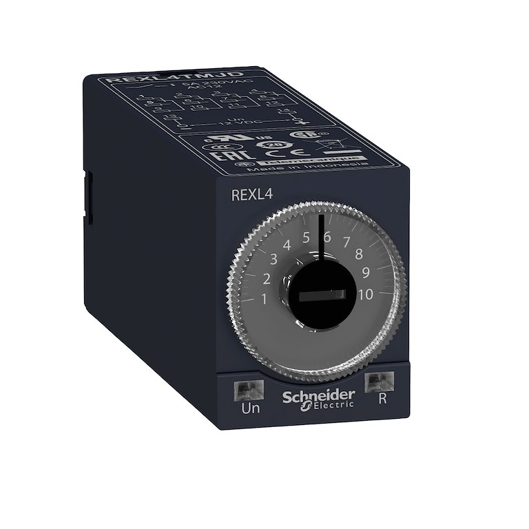 REXL4TMB7 vremenski relej kašnjenje po uključenju - 0.1 s..100 h - 24 V AC - 4 OC