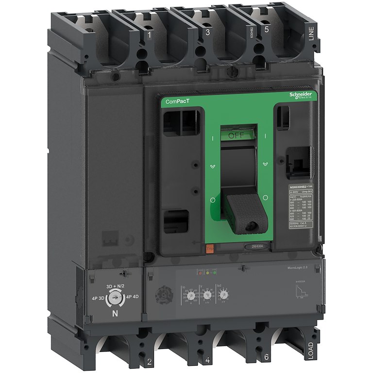 C40V42D400 PREKIDAČ NSX400HB1 75kA AC 4P 400A MicroLogic 2.3 (LS I zaštita)