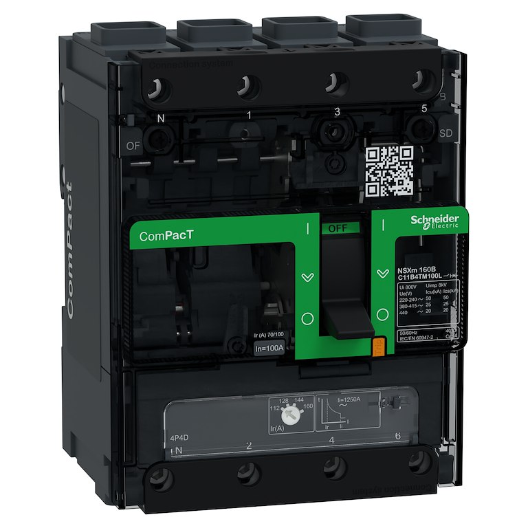 C11B4TM100L PREKIDAČ NSXm100B 25kA 4P4D 100A TMD El