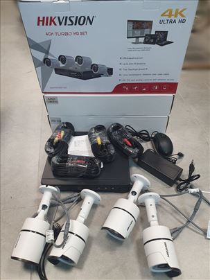 Hikvision 4 kolor kamere od 8 mpx i 5 mpx set sa k