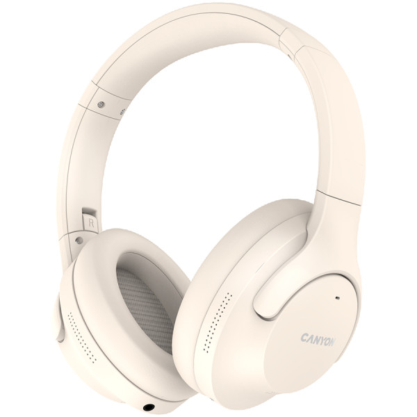 CANYON OnRiff 10, Canyon Bluetooth headset,with microphone,with Active Noise Cancellation function, BT V5.3 AC7006, battery 300mAh, Type-C charging plug, PU material, size:175*200*84mm, charging c...