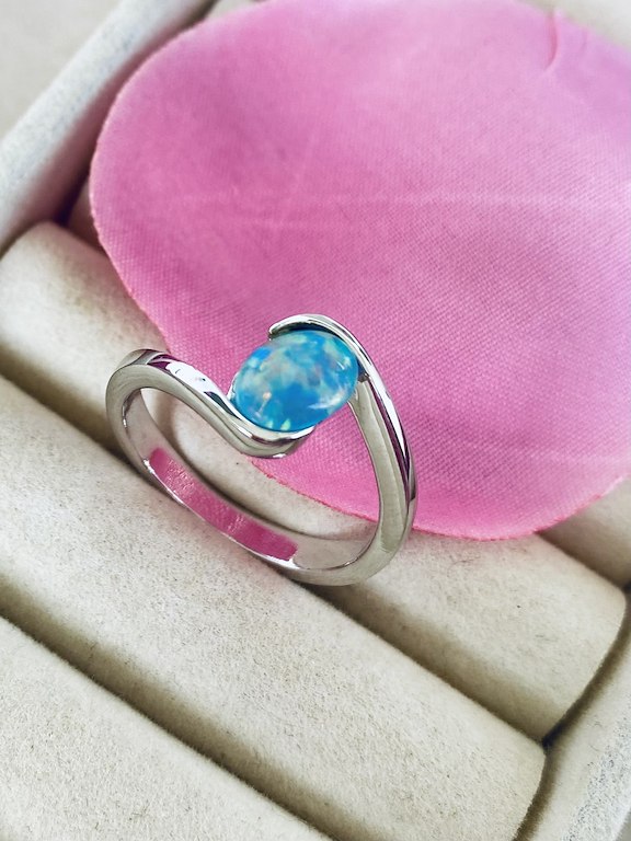 Srebrni prsten sa opalom „Ocean dream“ P591