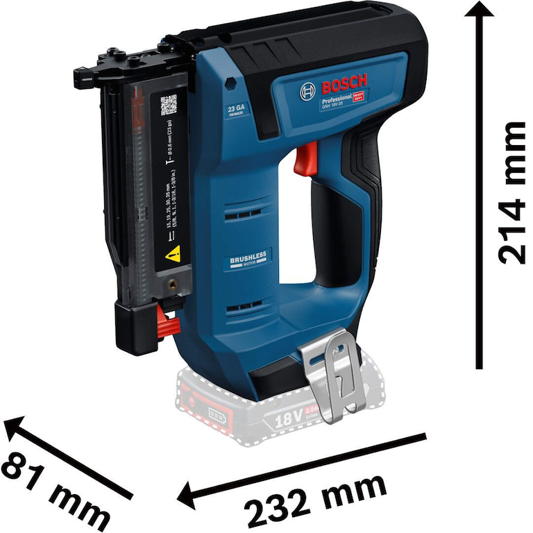 Bosch – Akumulatorski pištolj za eksere GNH 18V-35;bez baterije i punjača, L-BOXX 238 – 0601482701