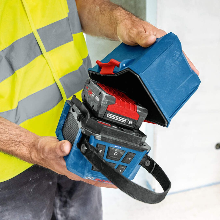 Bosch – Bluetooth zvučnik sa zaštitnim poklopcem za bateriju GPB 18V-1 C; bez baterije i punjača – 06014A7001