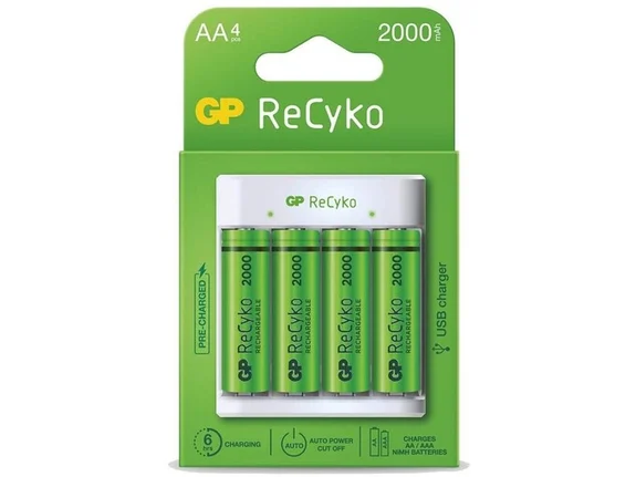 GP Punjač baterija ZA 4 x AAA/AA + 4 punjive AA BAT. 2100mAh