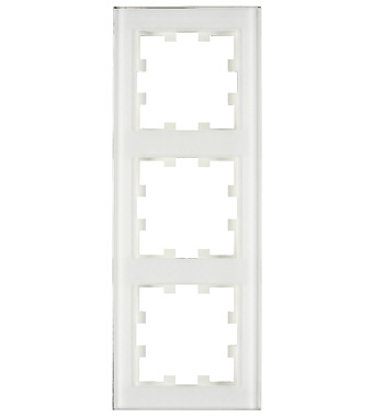 Okvir trostruki, stakleno beli, VISIO 55
VISIO S 55 (55x55), ABS, ROHS, stakleno beli