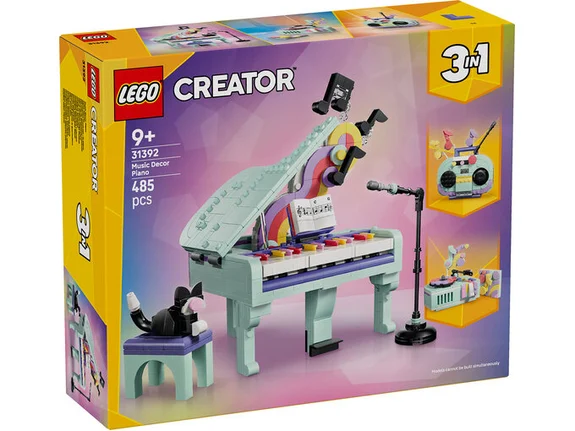 LEGO Muzički dekor klavir sa mačkom 31392