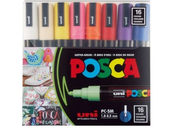 Uni Set osnovne boje Posca PC-5M 16/1