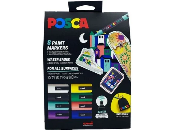Uni Set + platnena torbica Posca PC-5M 8/1