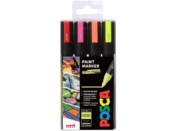 Uni Set fluorescentni Posca PC-5M 4/1