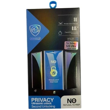 Samsung S25 Ultra Privacy zaštitno staklo- 9H Ultrasonic unlock