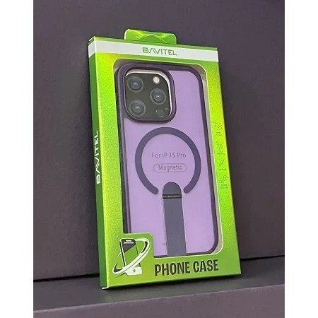 iPhone 15 Pro Bavitel MagSafe sa naslonom ljubičasta