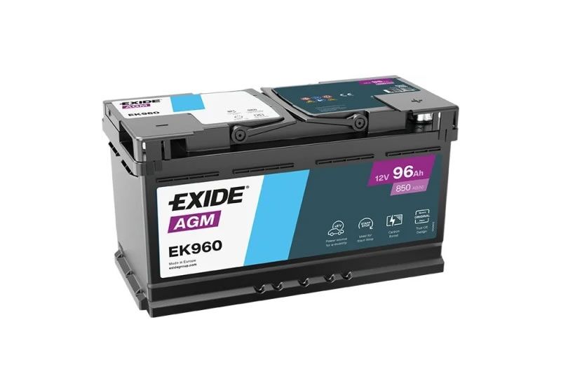Exide 12V 96Ah 850A Start Stop AGM Desno + EK960