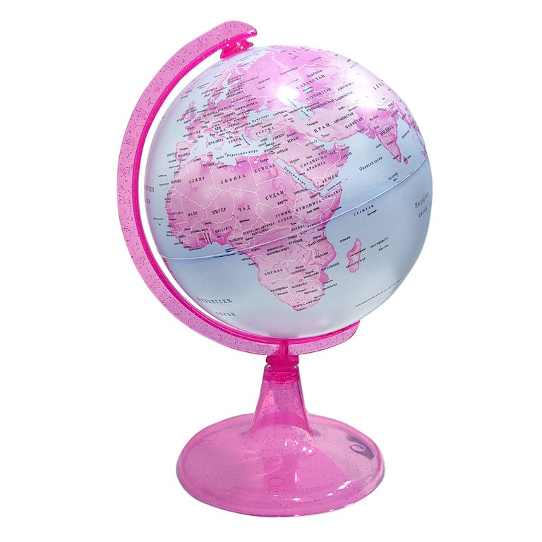 Globus politički pink ø 15 cm na srpskom jeziku