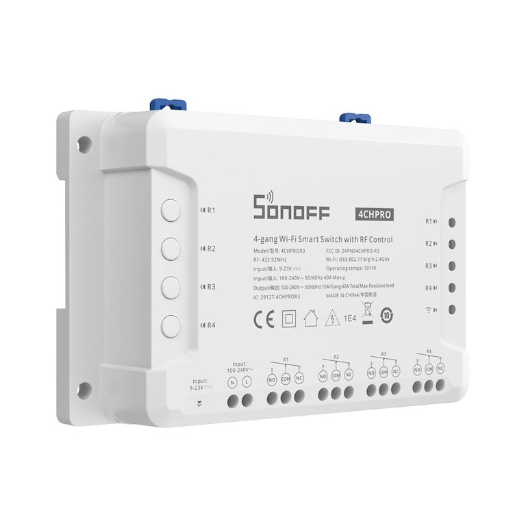 SONOFF 4CH Pro R3 Pametni WiFi / RF Prekidač 4 Kanala - za Roletne, Kapije i Svetlo