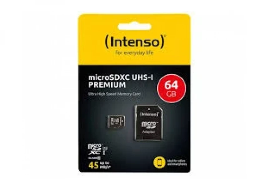 Micro SDXC Intenso 64GB UHS-I Premium 3423490 + adapter
