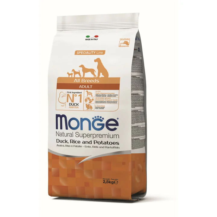 Monge hrana za pse Adult All breeds -Pačetina, pirinač i krompir, 2,5kg