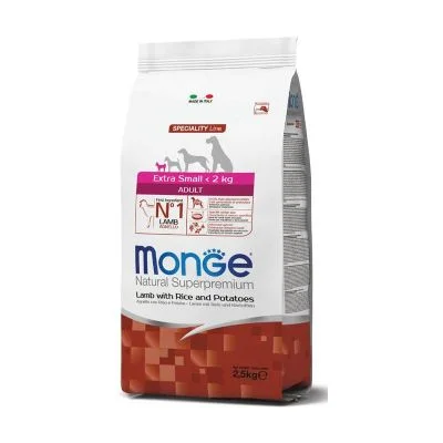 Monge Adult Extra Small jagnjetina pirinač krompir 2,5kg