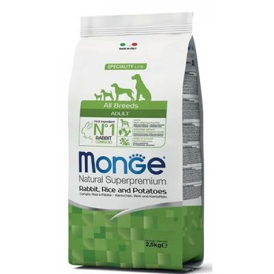 Monge hrana za pse Adult All breeds – Zečetina, pirinač i krompir 2,5kg