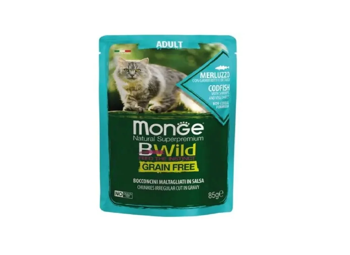 Monge BWild Cat Sos Bakalar 85g