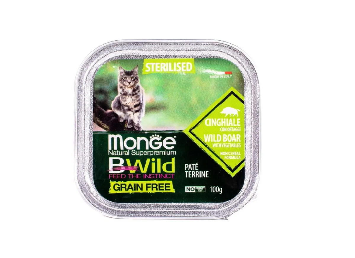 Monge BWild cat pašteta za sterilisane mačke divlja svinja wild boar 100g