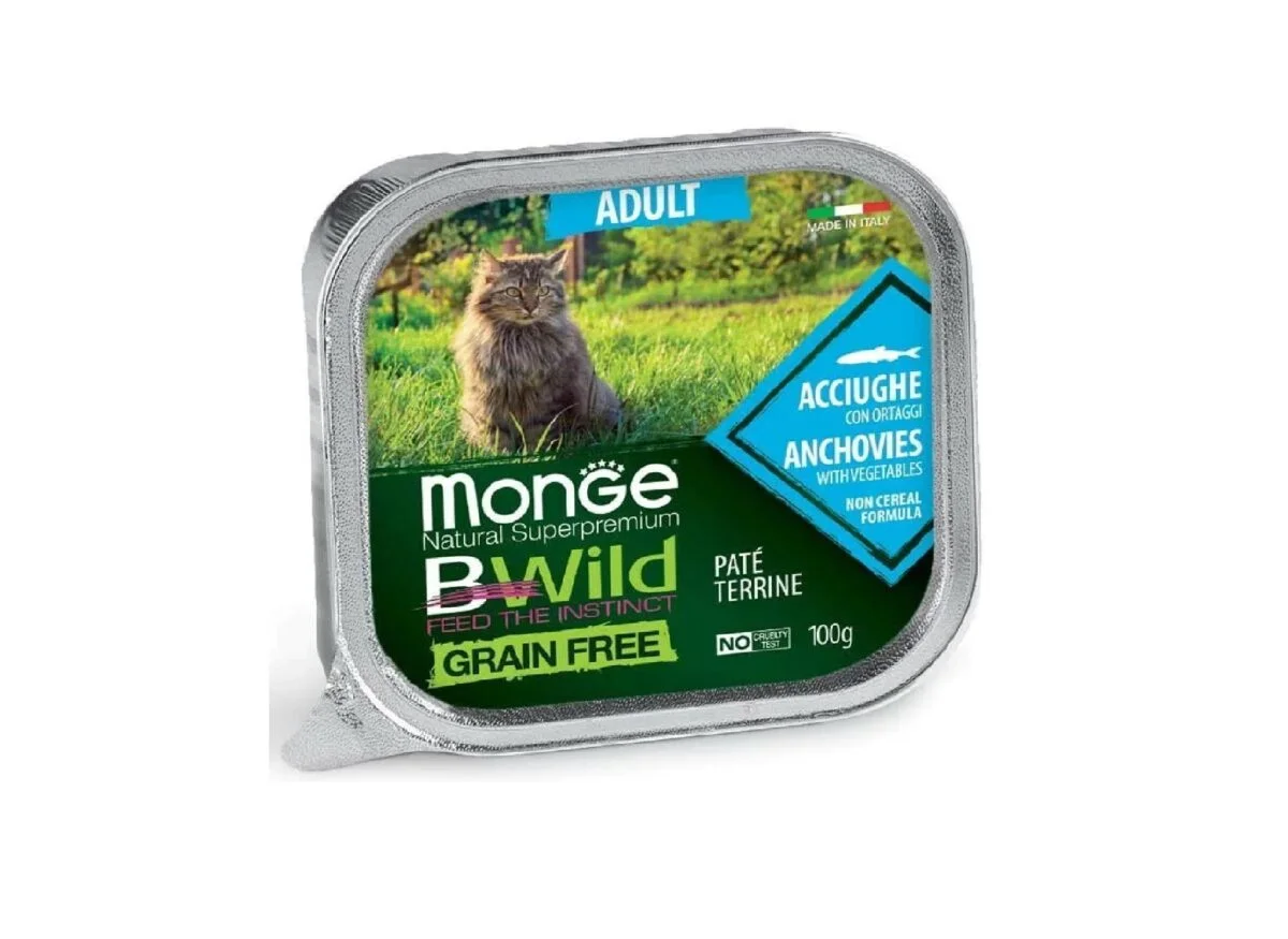 Monge BWild pašteta za mačke inćun i povrće 100g