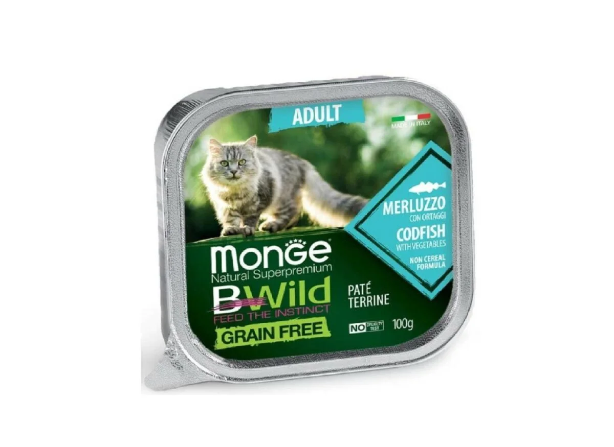 Monge BWild pašteta za mačke bakalar i povrće 100g