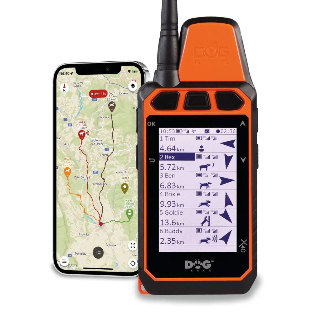 GPS Sistem za praćenje i treniranje pasa DOGTRACE GPS X40T