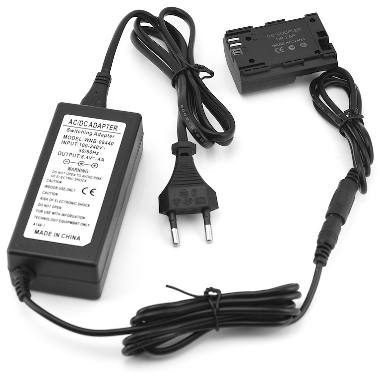JJC DC Coupler Dummy Battery DR-E6P Canon LP-E6P