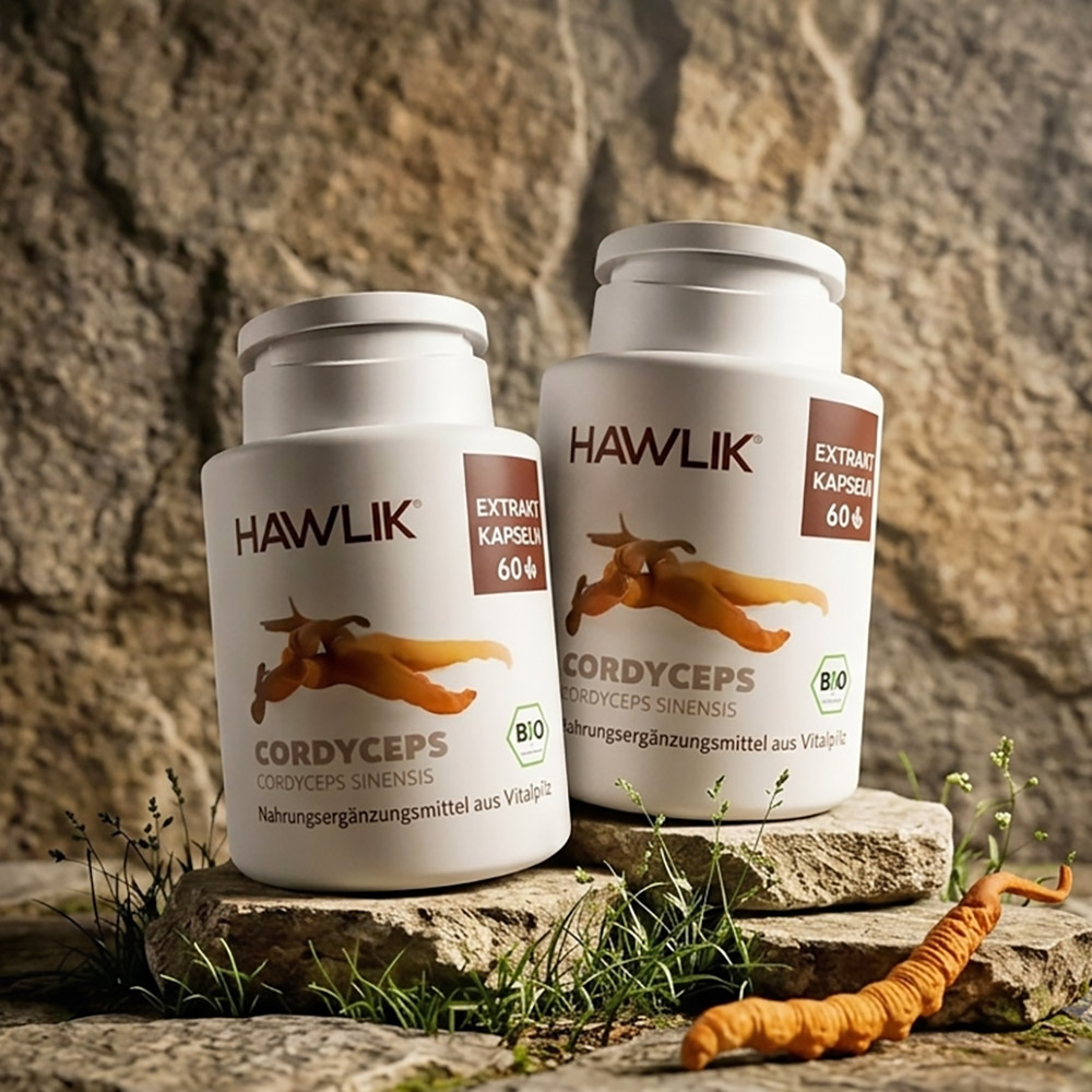 HAWLIK Organic Cordyceps ekstrakt 60 kapsula - Kordiceps kapsule1+1