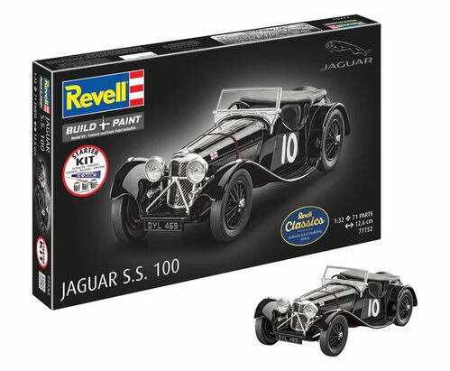 NEW! Revell 77752 Jaguar SS 100 - Starter Kit (Revell Classics)