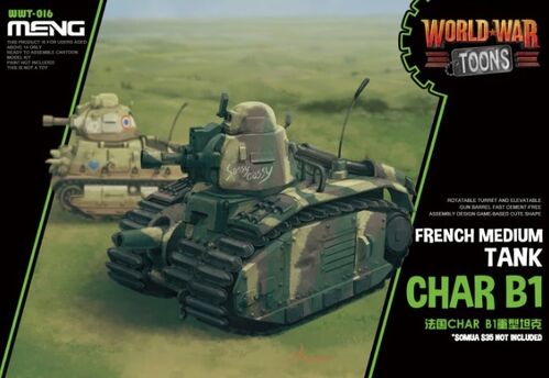 Meng Model WWT016 World War Toons Char B1 French Medium Tank