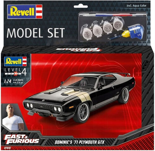 Revell 67692 Fast & Furious - Dominics 1971 Plymouth GTX - Model Set