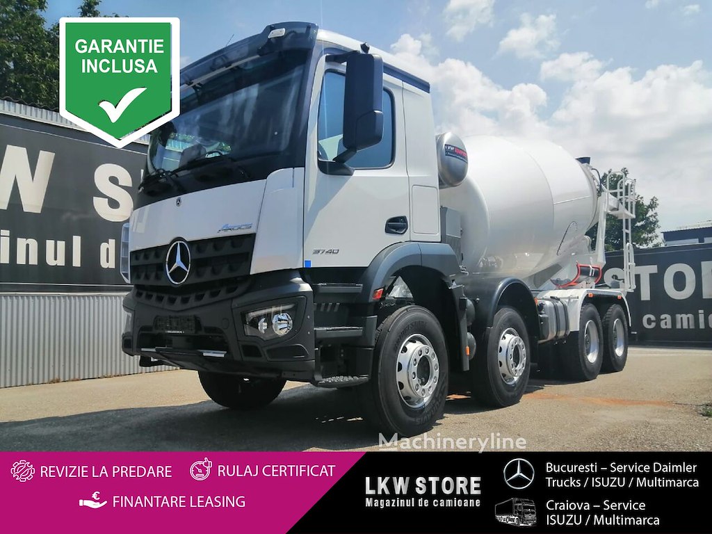 Novi LCW EQUIPMENT LKW10MIX na šasiji Mercedes-Benz Arocs 3740 kamion s mešalicom za beton