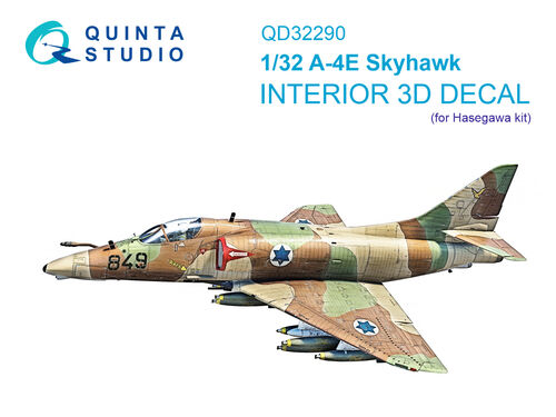 NEW! Quinta Studio QD32290 Douglas A-4 E Skyhawk - 3D-Printed & Coloured Interior on Decal Paper (for Hasegawa Kits)