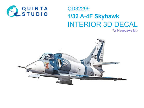 NEW! Quinta Studio QD32299 Douglas A-4 F Skyhawk - 3D-Printed & Coloured Interior on Decal Paper (for Hasegawa Kits)
