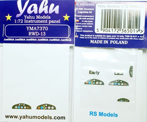 NEW! Yahu Models A7370 RWD-13 - Intrument Panel (for RS Model Kits)