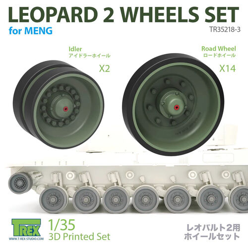 NEW! T-Rex Studio 35218-3 Leopard 2 - Wheels Set (for Meng Kits / 3D-Printed)